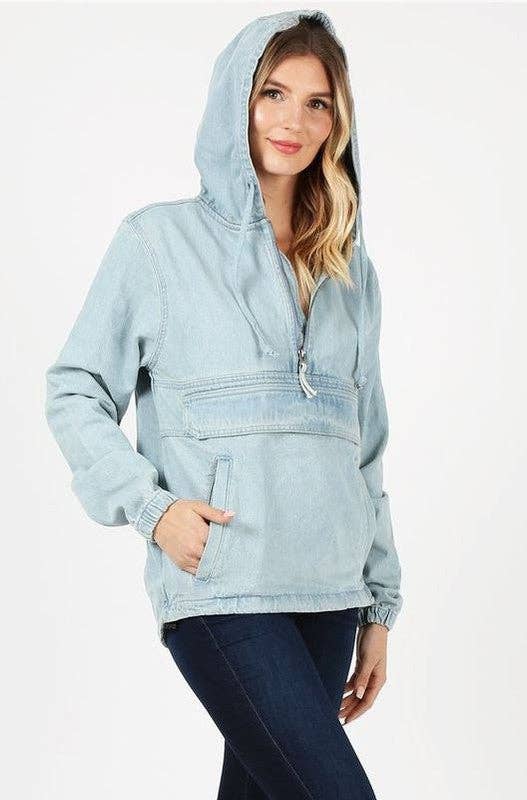Denim Pullover Jacket (Light) – Maxi Laine’s Boutique
